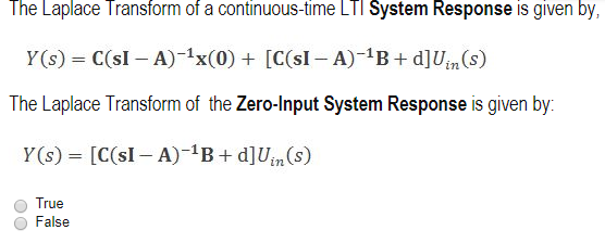Solved The Laplace Transform of a continuous-time LTI System | Chegg.com