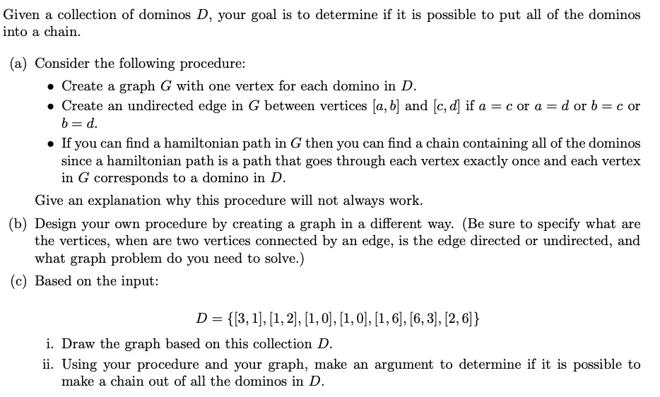 Solved A domino is a 2 by 1 tile with a value on each side. | Chegg.com