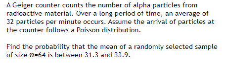 [Solved]: A Geiger counter counts the number of alpha part