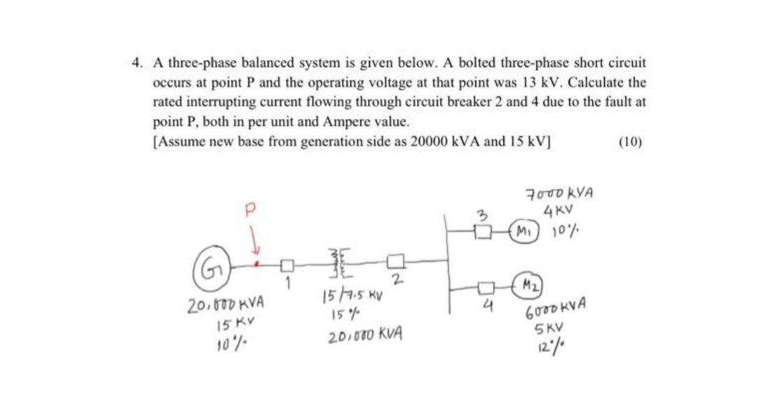 Solved 4. A three-phase balanced system is given below. A | Chegg.com