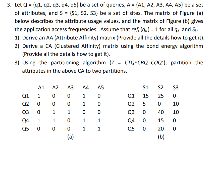 Solved Let Q={q1,q2,q3,q4,q5} be a set of queries, | Chegg.com