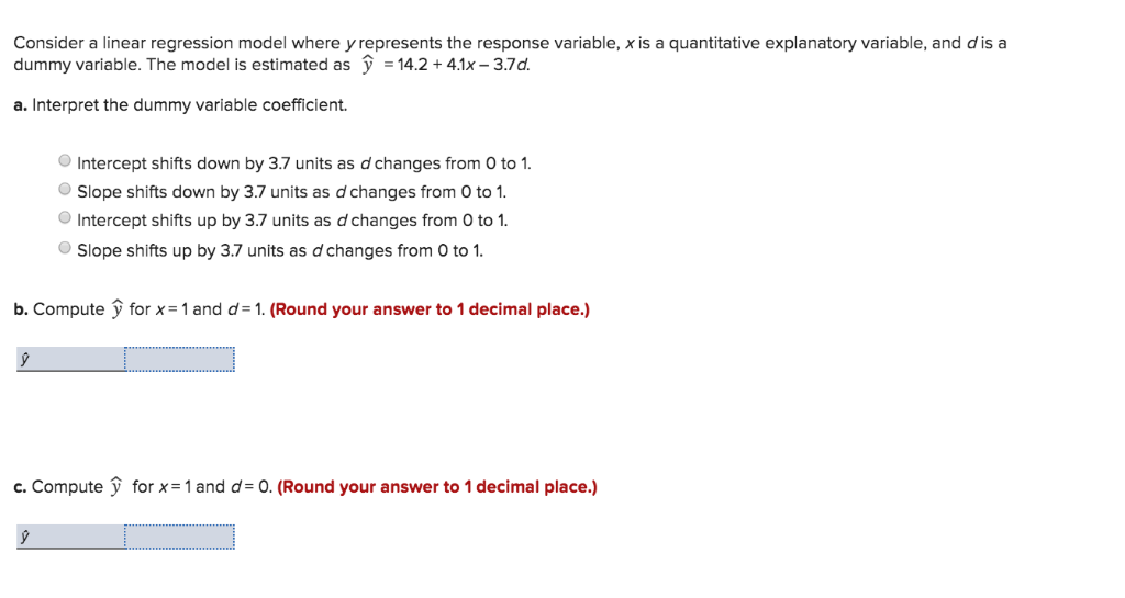 Solved Consider A Linear Regression Model Where Y Represents