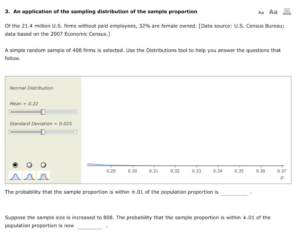 Solved 3. An application of the sampling distribution of the | Chegg.com