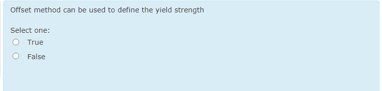 Solved Offset method can be used to define the yield | Chegg.com