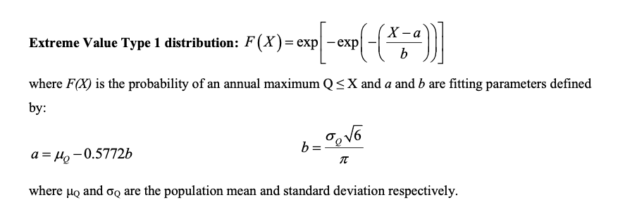 How do you get these answers using Extreme Value Type | Chegg.com