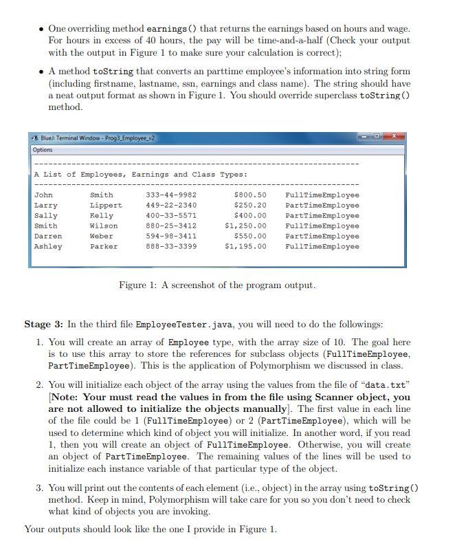 Solved I created the following FullTimeEmployee.java and | Chegg.com