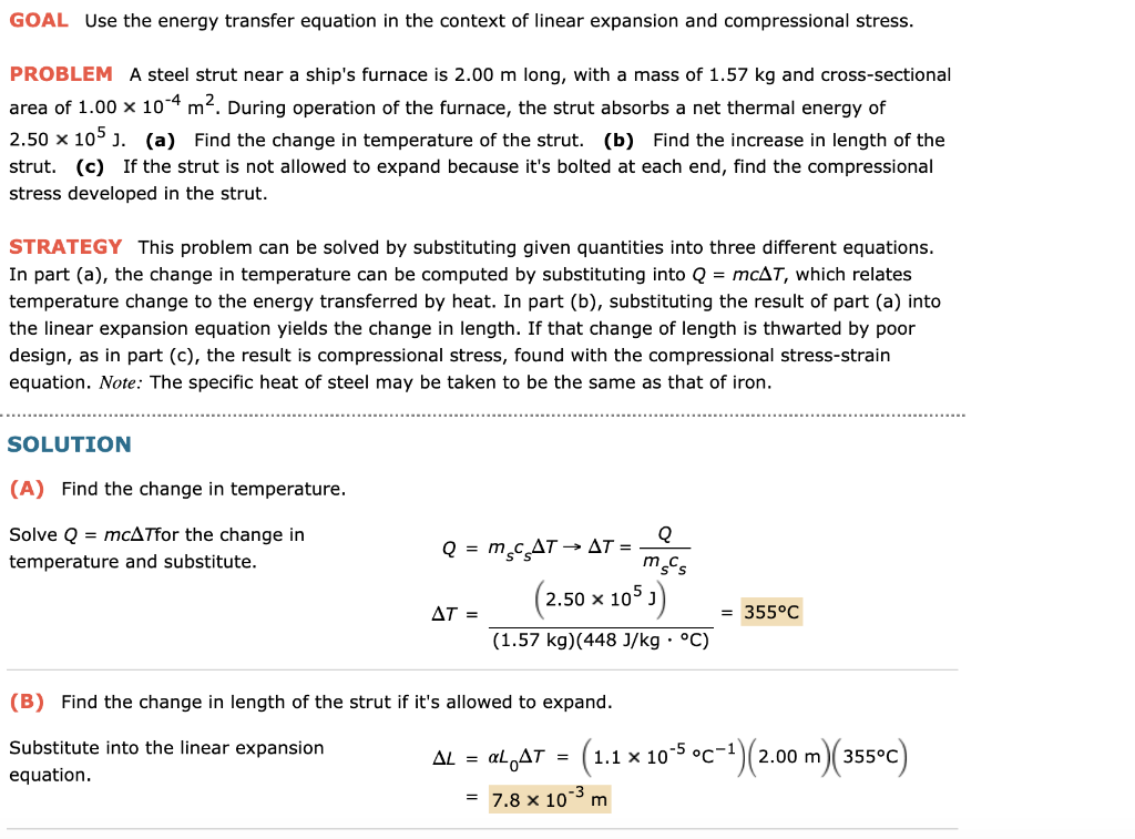 Solved GOAL Use the energy transfer equation in the context | Chegg.com