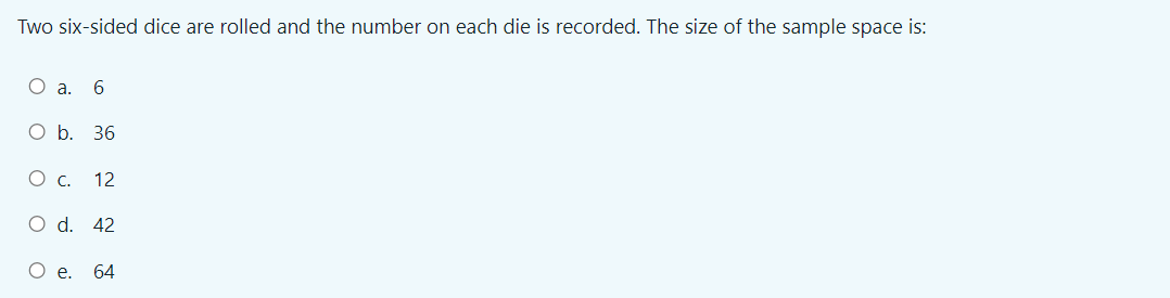 Solved Two six-sided dice are rolled and the number on each | Chegg.com