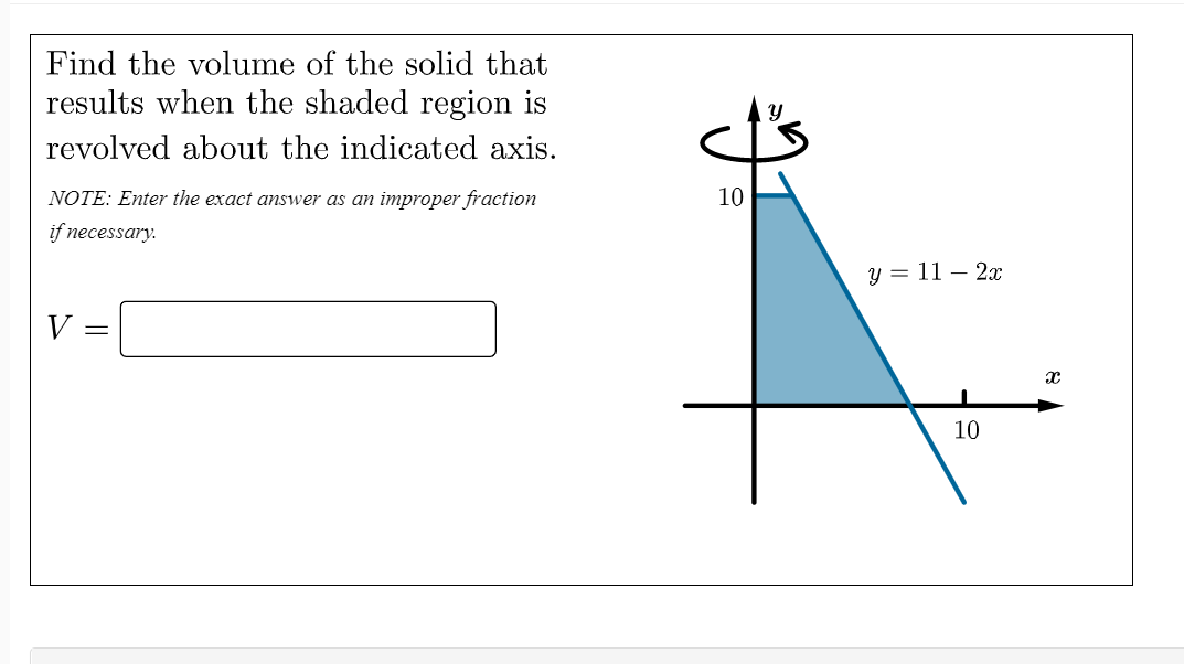 Solved B.) Find the volume of the solid that results when | Chegg.com
