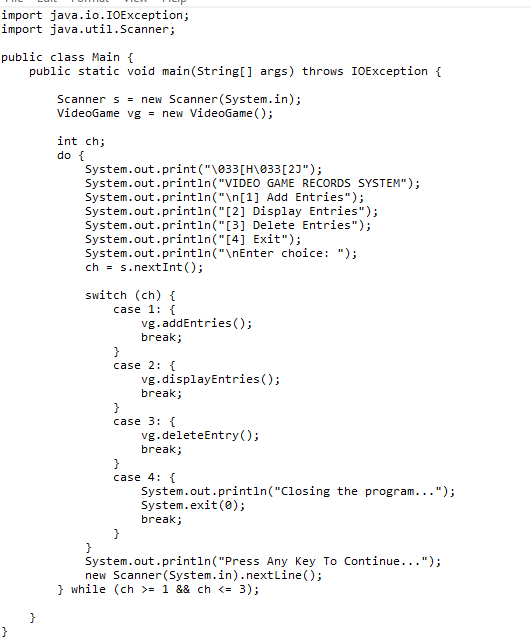 Solved this is a program about video game catalog. can | Chegg.com