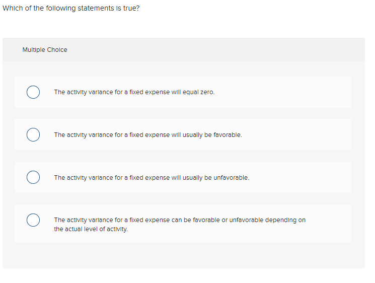 Solved Which of the following statements is true? Multiple | Chegg.com