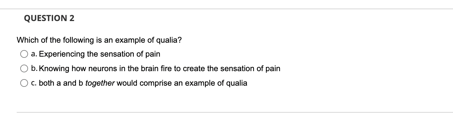 Solved QUESTION 2 Which of the following is an example of | Chegg.com