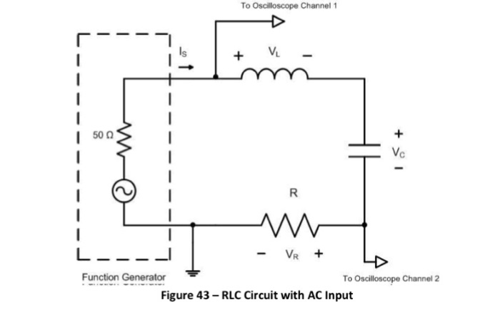 Solved To Oscilloscope Channel 1 Vi 500 Function Generator | Chegg.com