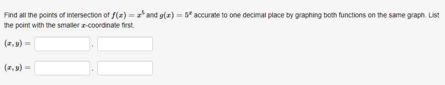 Solved Find all the points of intersection of f(x)=x5 and | Chegg.com