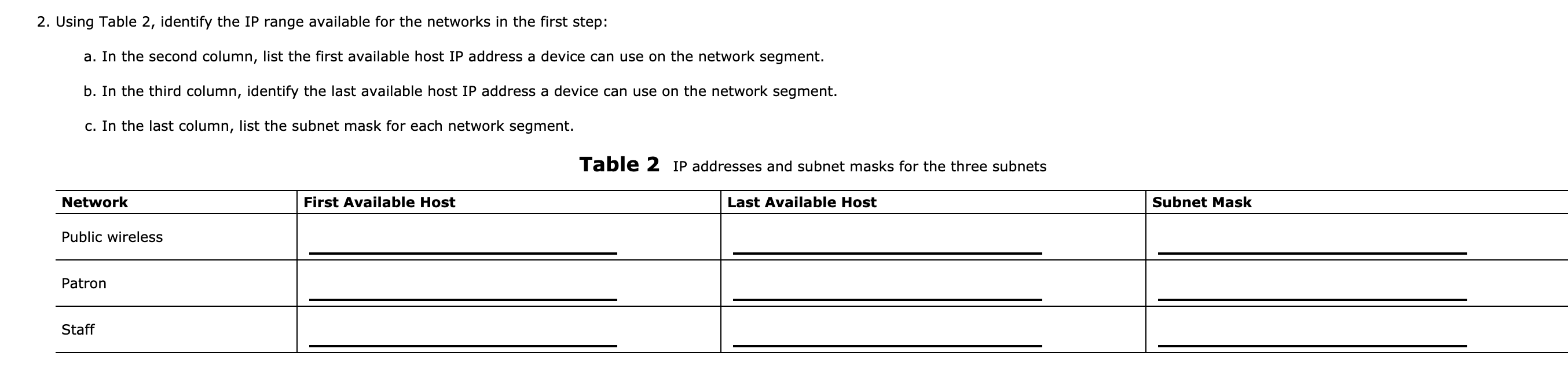 Activity Follow these steps to create a network | Chegg.com