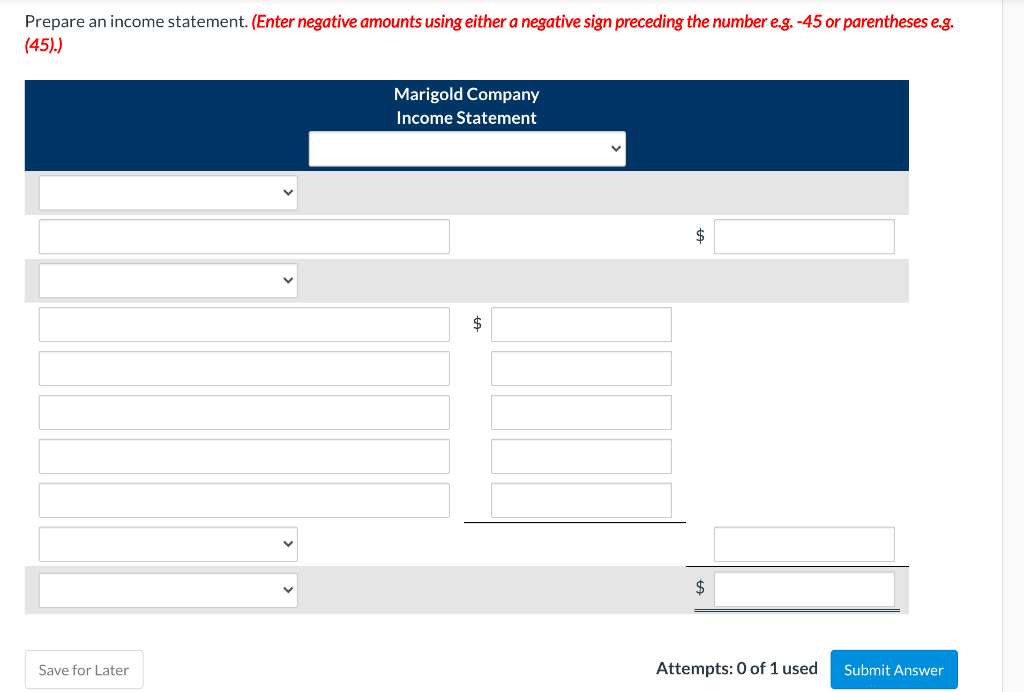 Solved The completed financial statement columns of the | Chegg.com