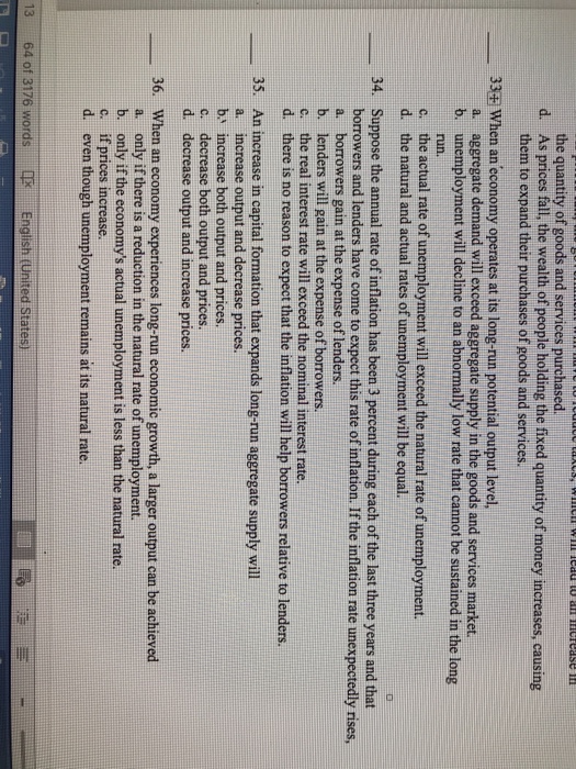 Solved the quantity of goods and services purchased d. As | Chegg.com