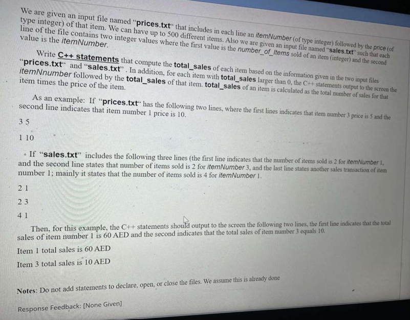 Solved We are given an input file named "prices.txt" ﻿that | Chegg.com