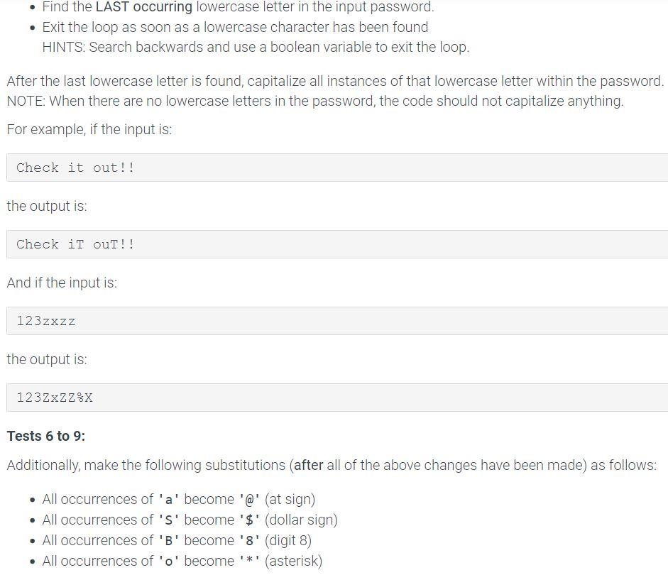 Solved Per the Coding Standards, you are not allowed to use | Chegg.com