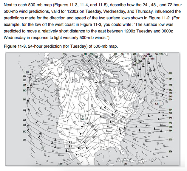 Solved Next to each 500-mb map (Figures 11-3, 11-4, and | Chegg.com