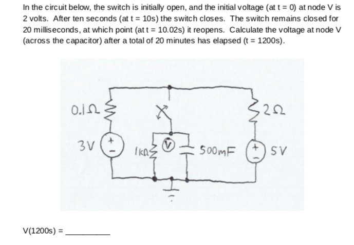 Solved In the circuit below, the switch is initially open, | Chegg.com