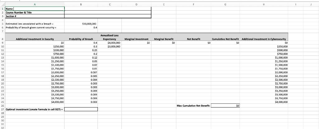 Solved Deliverable: Spreadsheet that uses formulas to | Chegg.com
