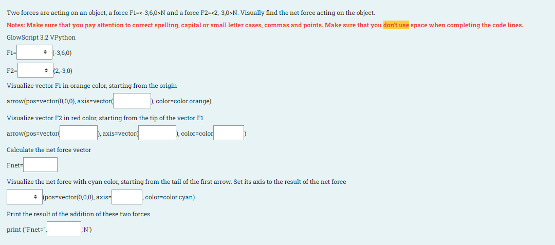 Solved Two Forces Are Acting On An Object A Force