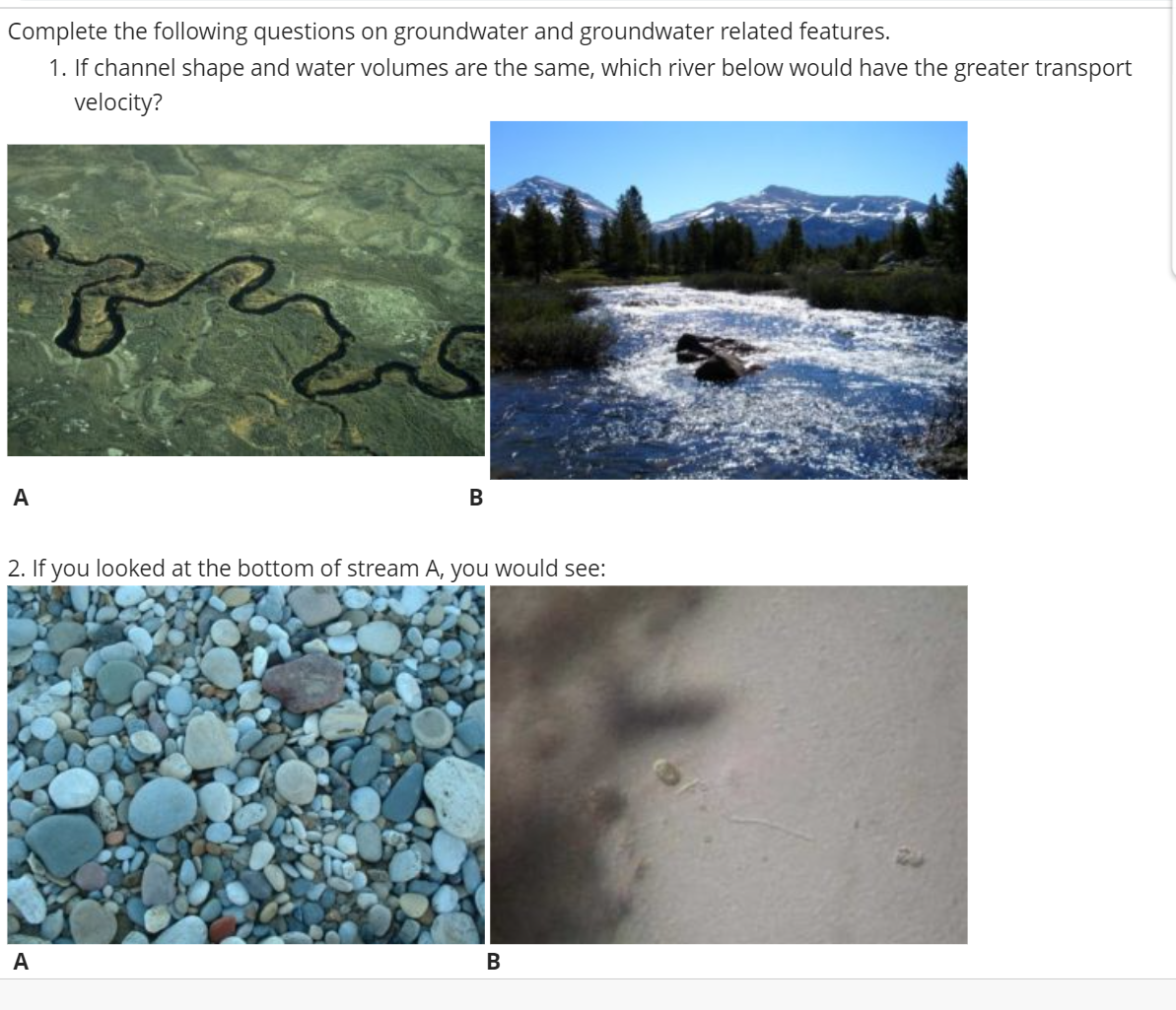 Solved Complete the following questions on groundwater and | Chegg.com