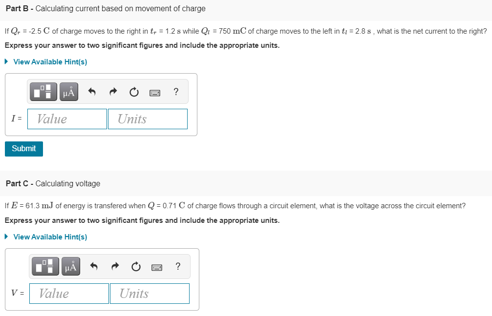 Solved Part B - Calculating current based on movement of | Chegg.com Solved Part B - Calculating current based on movement of | Chegg.com