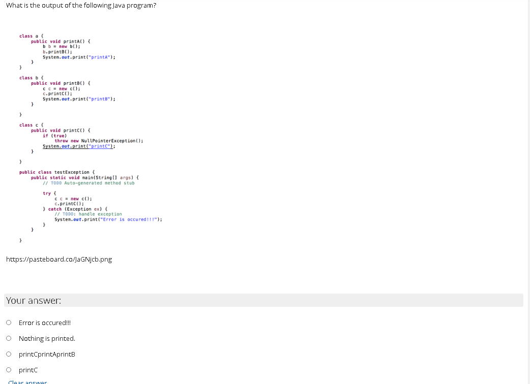 Solved What is the output of the following Java program? | Chegg.com