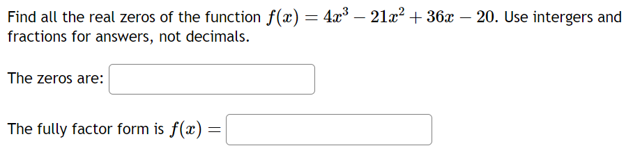 Solved Find the zeros of the following polynomial: | Chegg.com