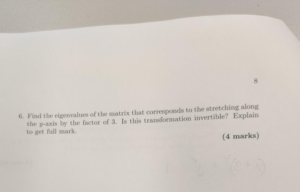 Solved 6. Find the eigenvalues of the matrix that | Chegg.com