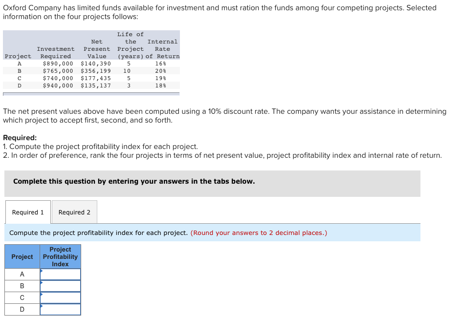 Solved Required 1 Required 2 In order of preference, rank | Chegg.com