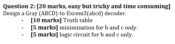 Solved Question 2: [20 marks, easy but tricky and time | Chegg.com