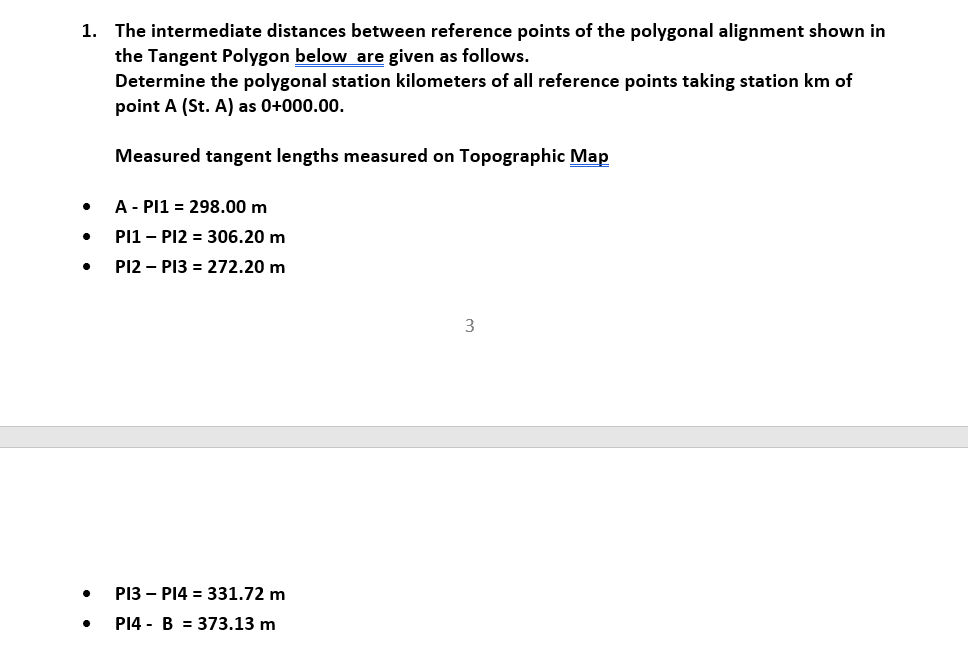 Solved 1. The intermediate distances between reference | Chegg.com