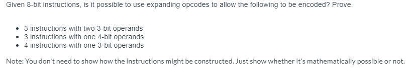 Solved Suppose a computer has 20-bit instructions. The | Chegg.com