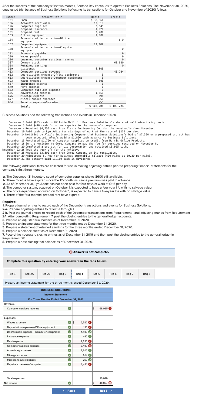 Solved I'm not sure why the numbers in the section, REQ 4, | Chegg.com