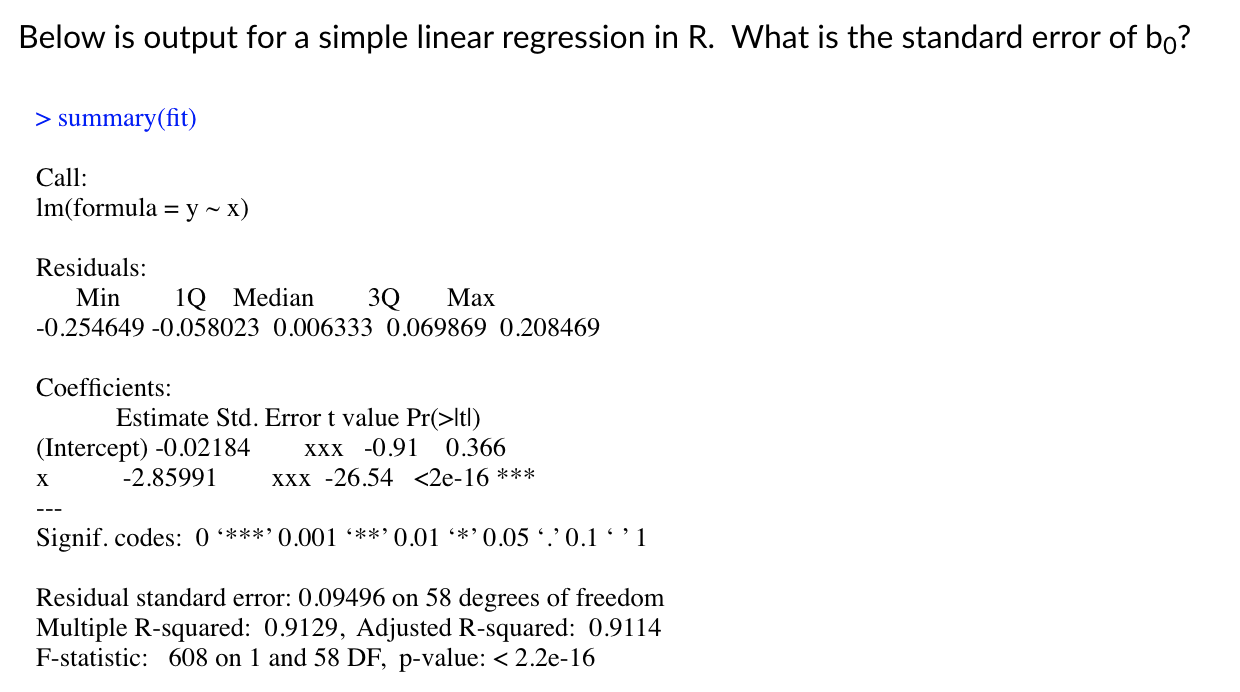 Standard Error Formula Regression
