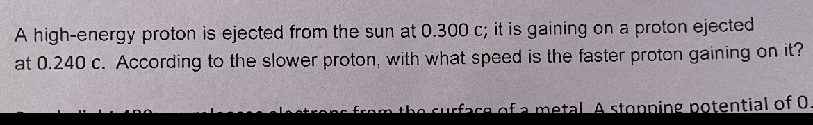 Solved A high-energy proton is ejected from the sun at | Chegg.com