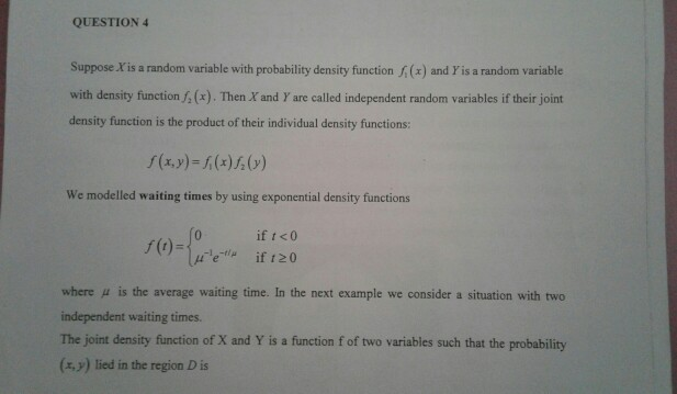 Solved Question 4 Suppose Xis A Random Variable With 