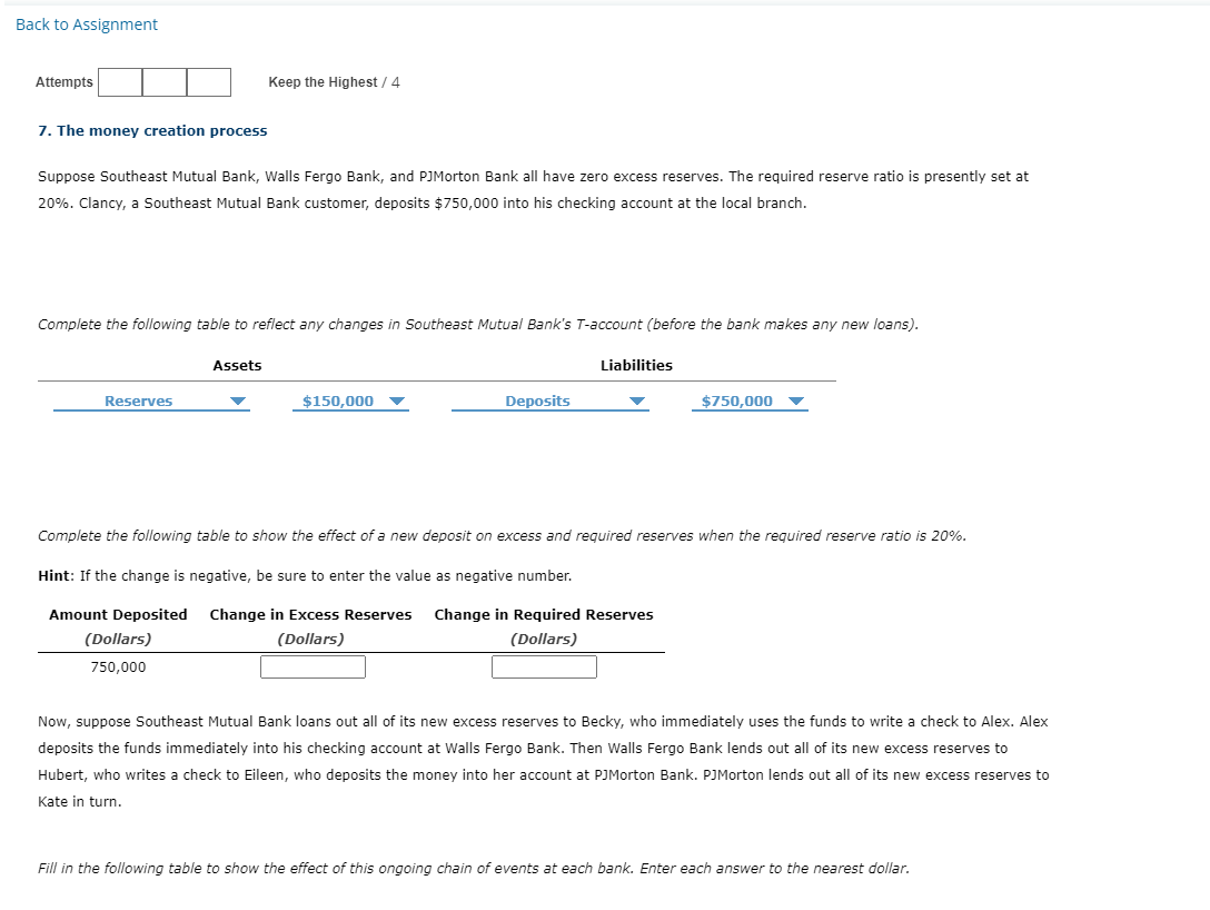 Solved 7. The money creation process Suppose Southeast | Chegg.com