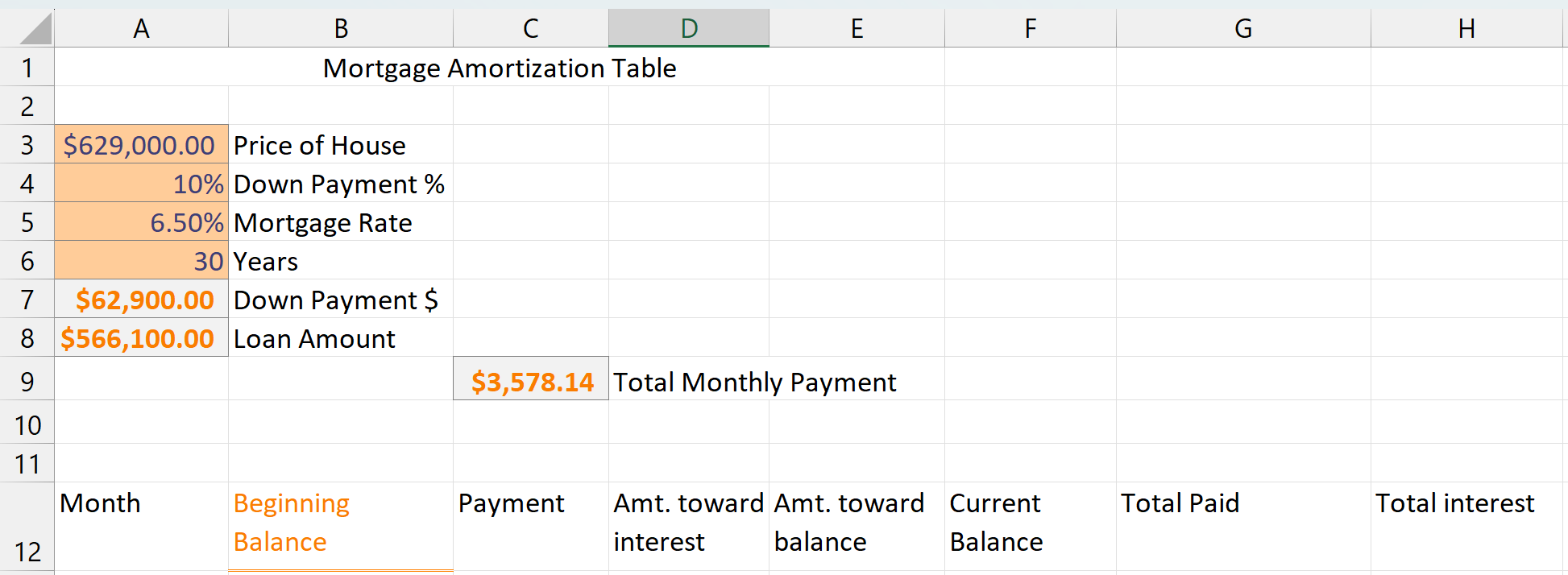 Solved Can someone tell me what formulas to use in the Excel | Chegg.com