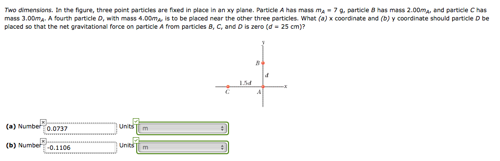 Solved Two dimensions. In the figure, three point particles | Chegg.com