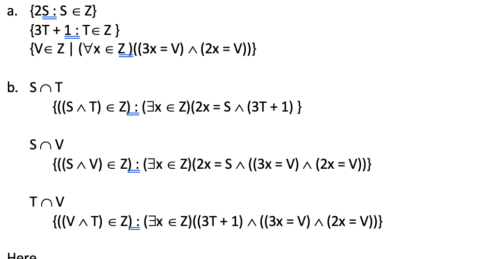 Solved Let U be the set of all integers. Consider the | Chegg.com