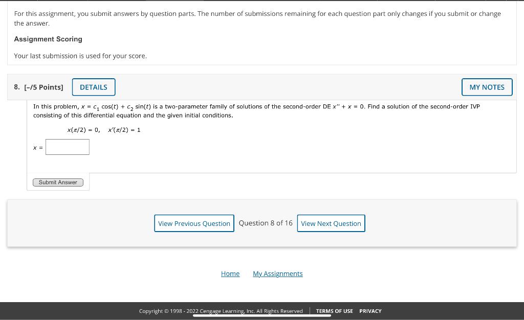Solved Eor this assignment, you submit answers by question | Chegg.com