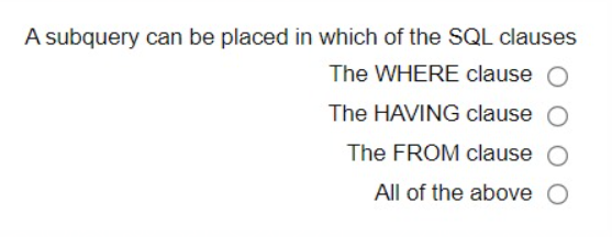 Solved Which SQL function is used to count the number of | Chegg.com