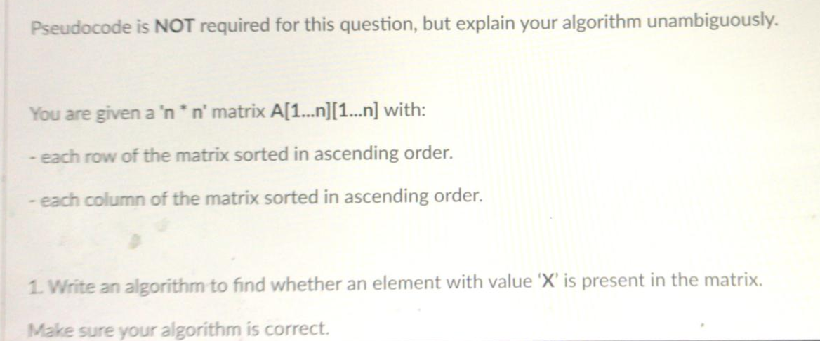 Solved Pseudocode is NOT required for this question, but | Chegg.com