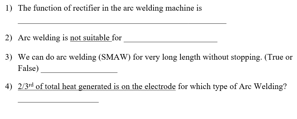 Solved iii. Decode the arc welding electrode with code | Chegg.com
