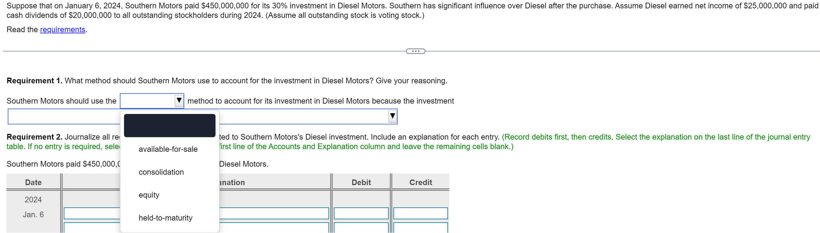Solved Requirements 1. What method should Southern Motors | Chegg.com
