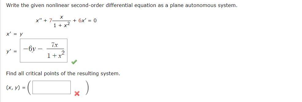 Solved Write the given nonlinear second-order differential | Chegg.com